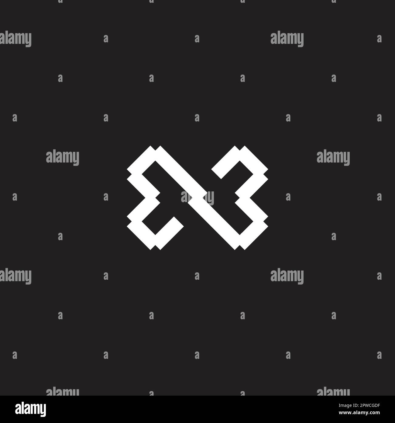 letter n pixel abstract logo vector Stock Vector Image & Art - Alamy