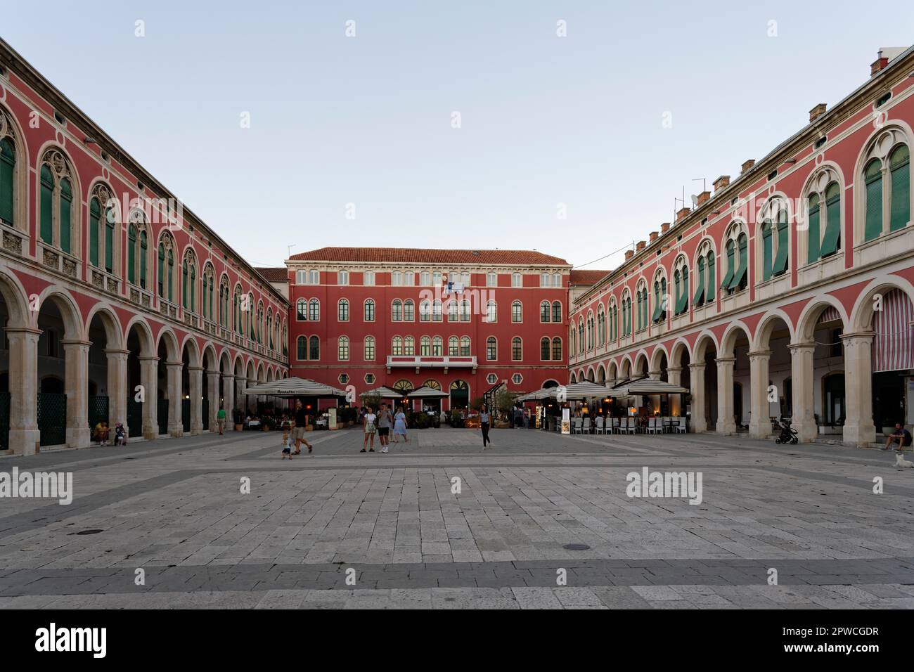 Trg Republike, Arcades, Split, Splitsko-Dalmatinska, Croatia Stock ...