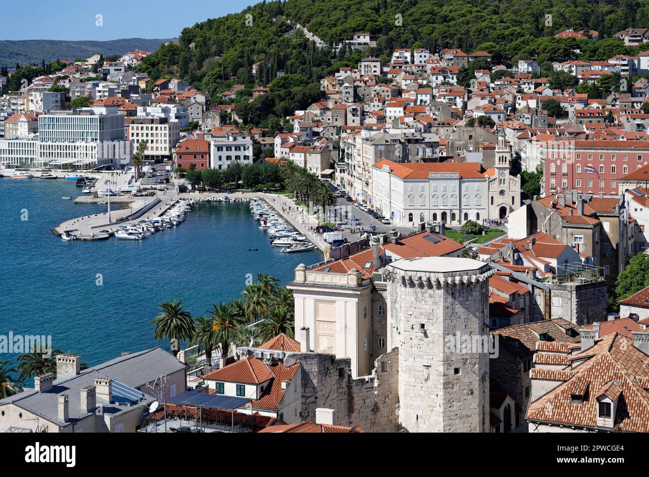 Diocletian's Palace, from Sveti Duje Cathedral Tower, Marina, Roman ...