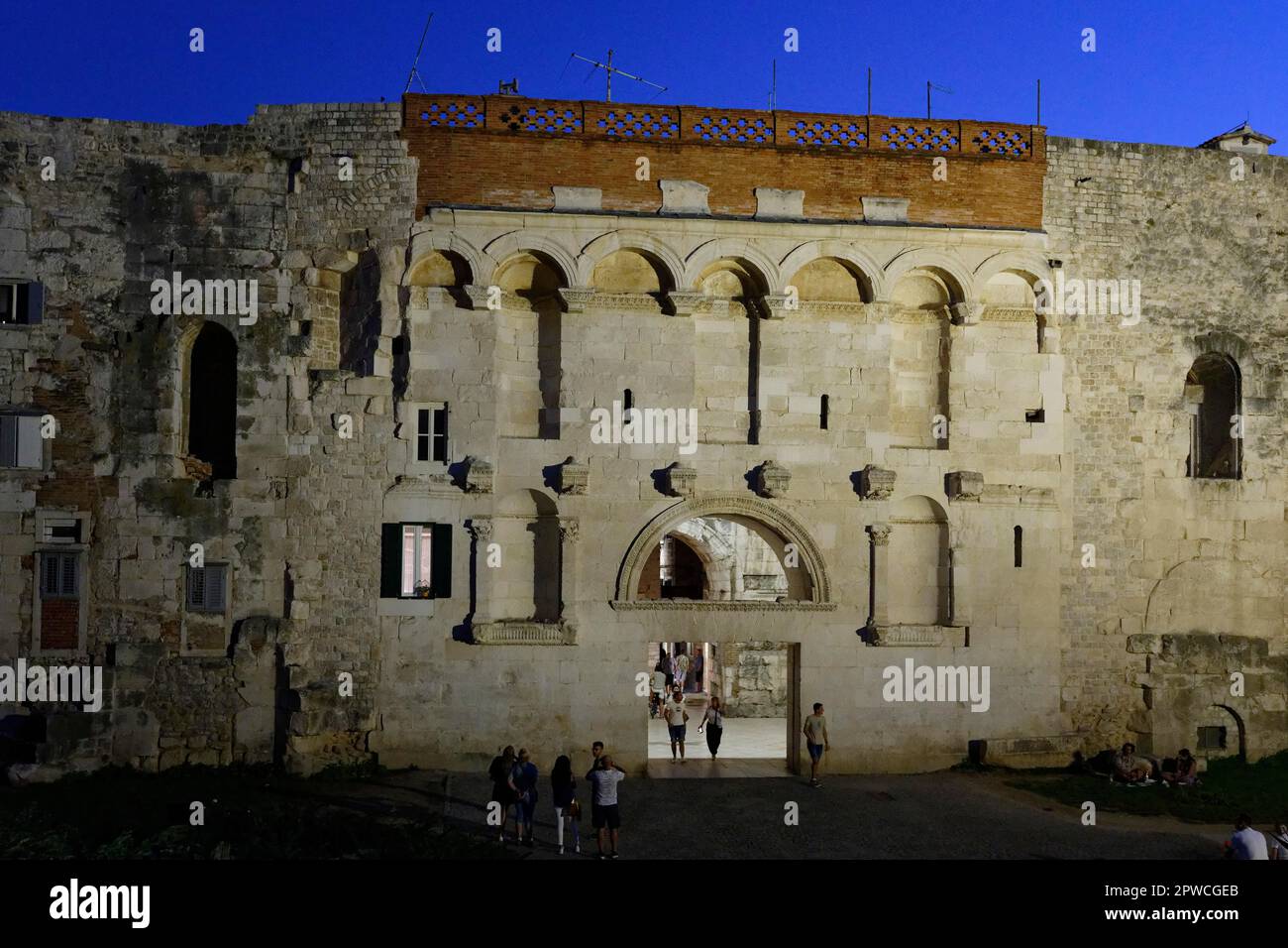 Diocletian's Palace, Golden Gate, Blue Hour, Roman Catholic ...