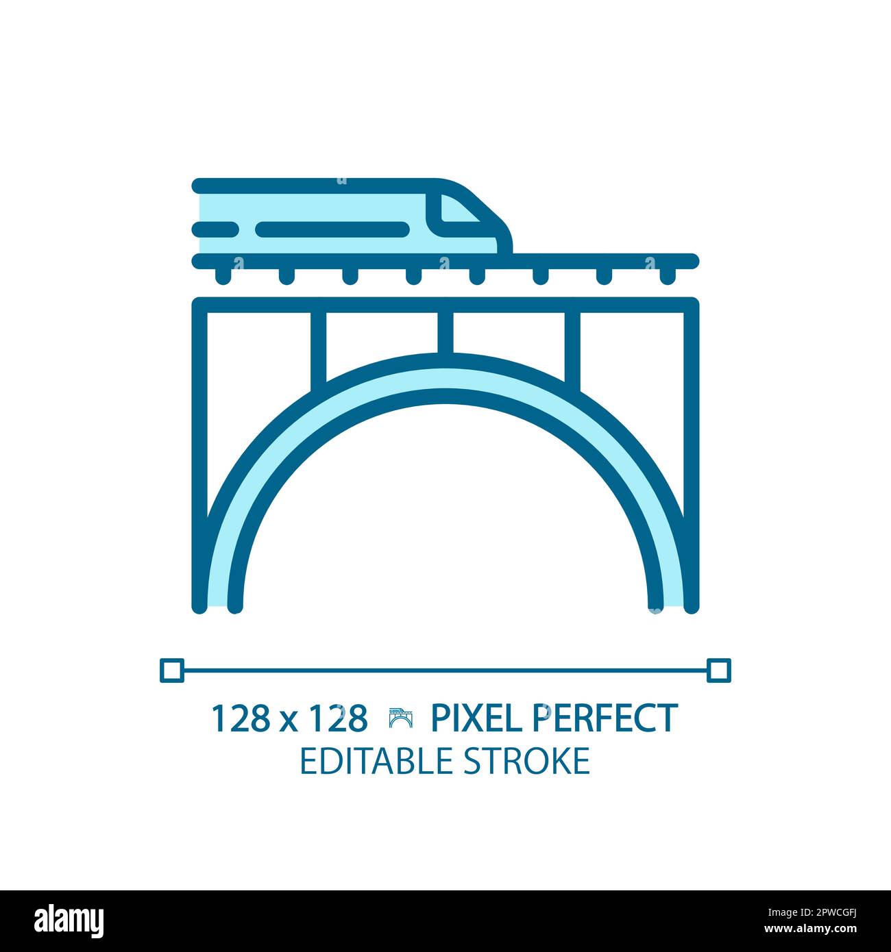 River railway viaduct Stock Vector Images - Alamy