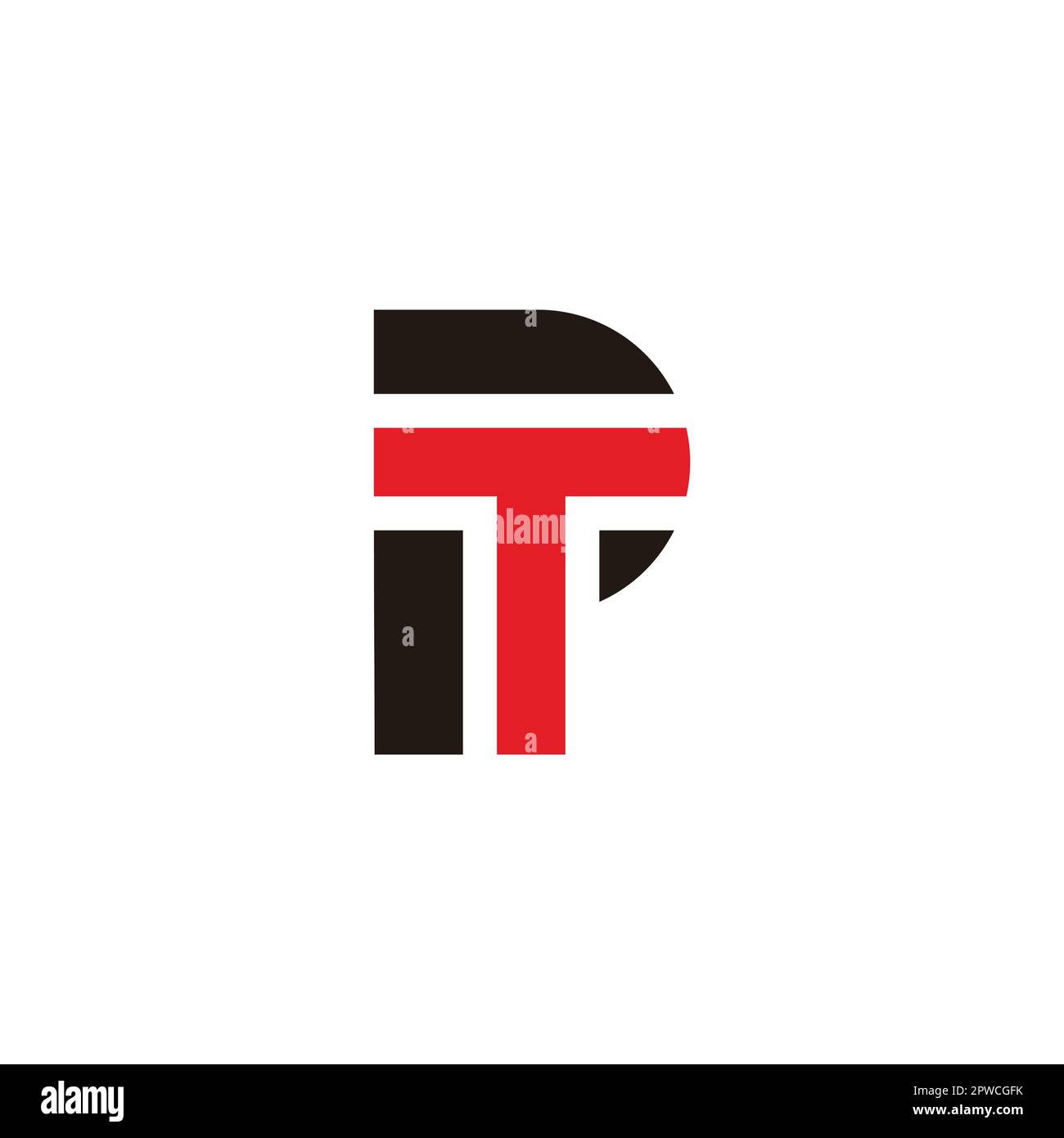 letter pt colorful geometric logo vector Stock Vector Image & Art - Alamy