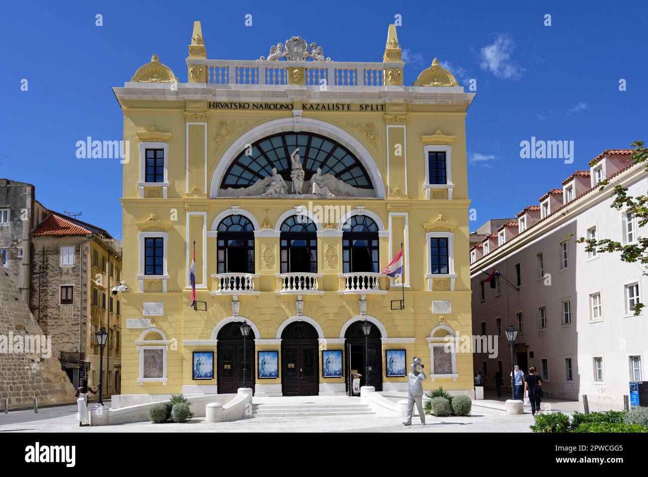 Trg Gaje Bulata, National Theatre, Split, Splitsko-Dalmatinska, Croatia ...