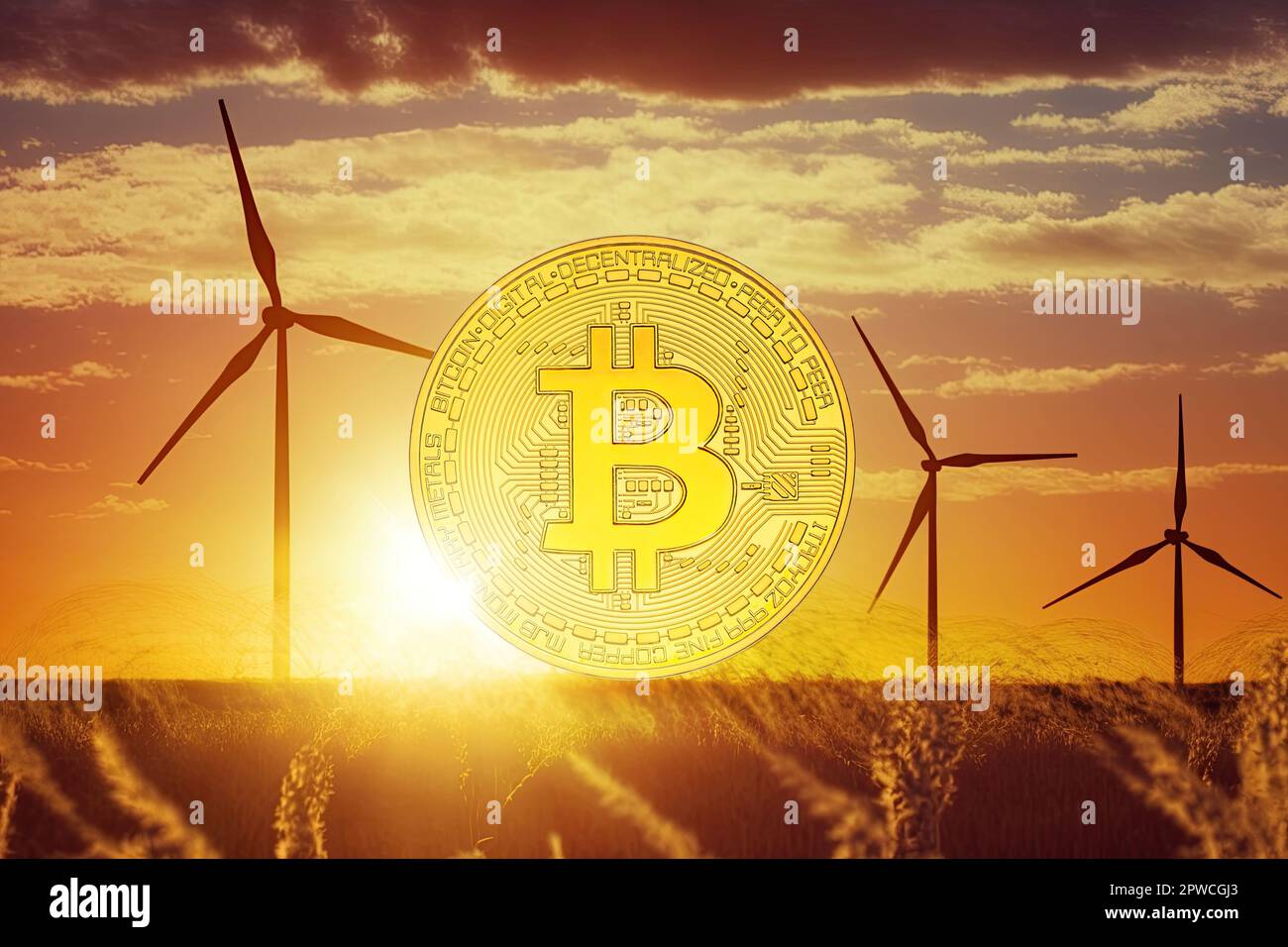 Clean energy from wind turbines used for crypto-currency mining ...