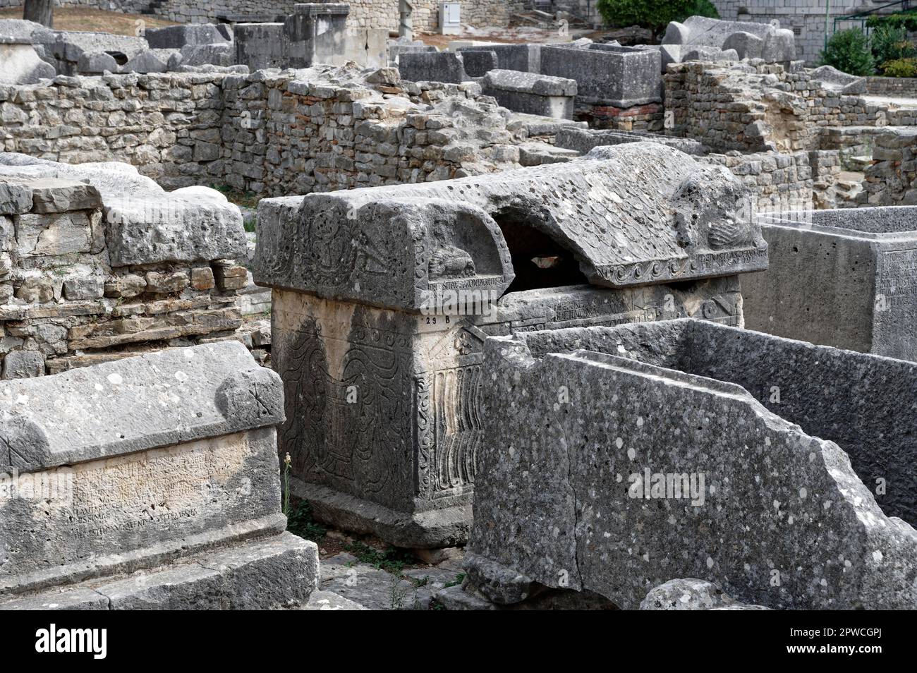 Excavation Salona, manastirine, coffin, Solin, Splitsko-Dalmatinska ...