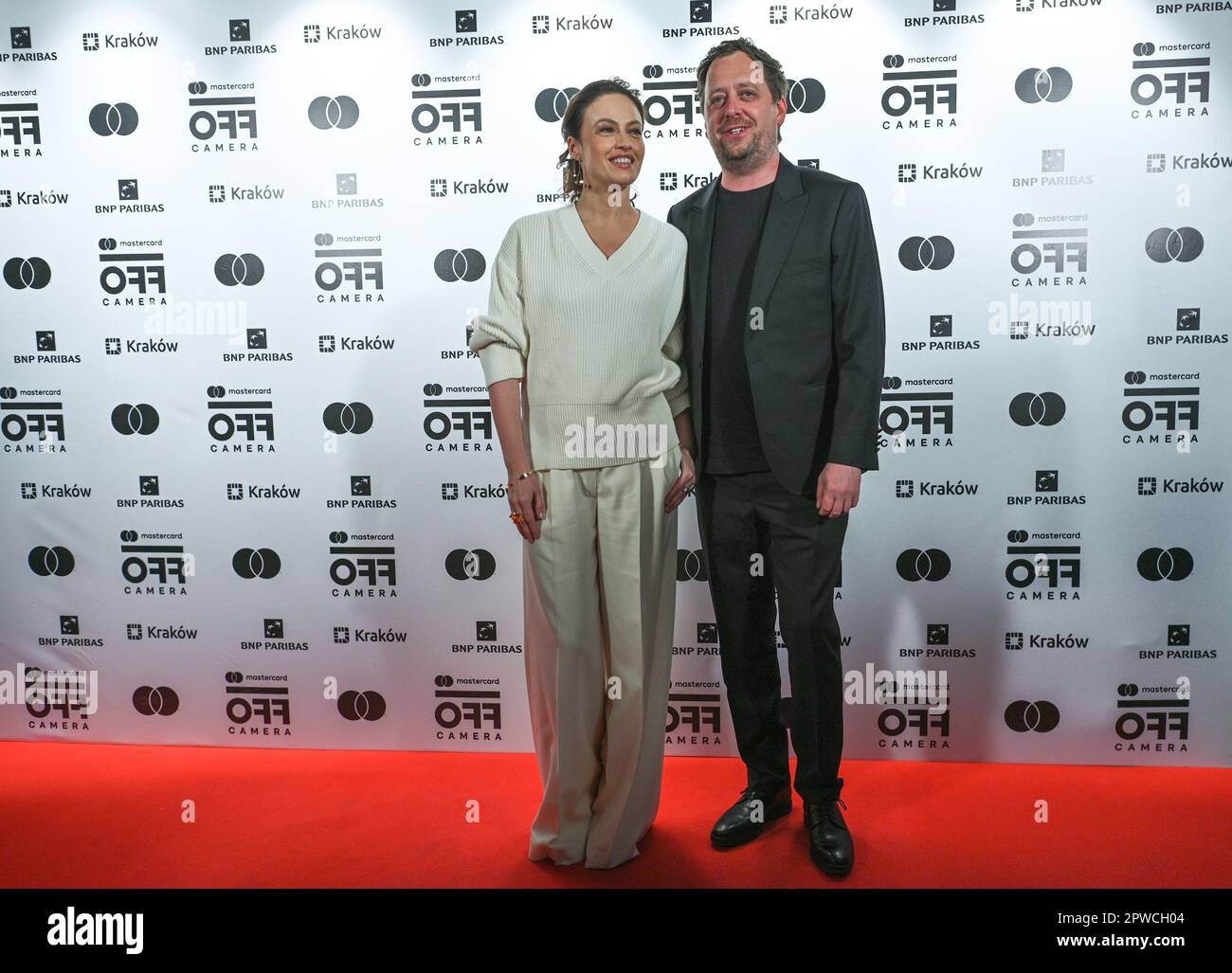 KRAKOW, POLAND - APRIL 28, 2023: Polish actress Magdalena Rozczka and ...
