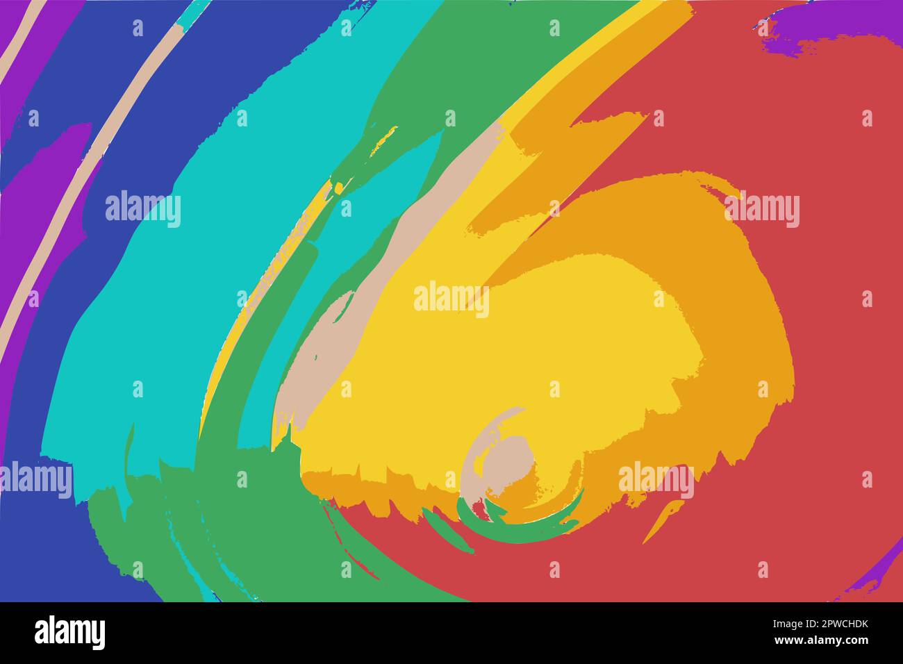 An abstract rainbow background vector illustration Stock Vector Image ...