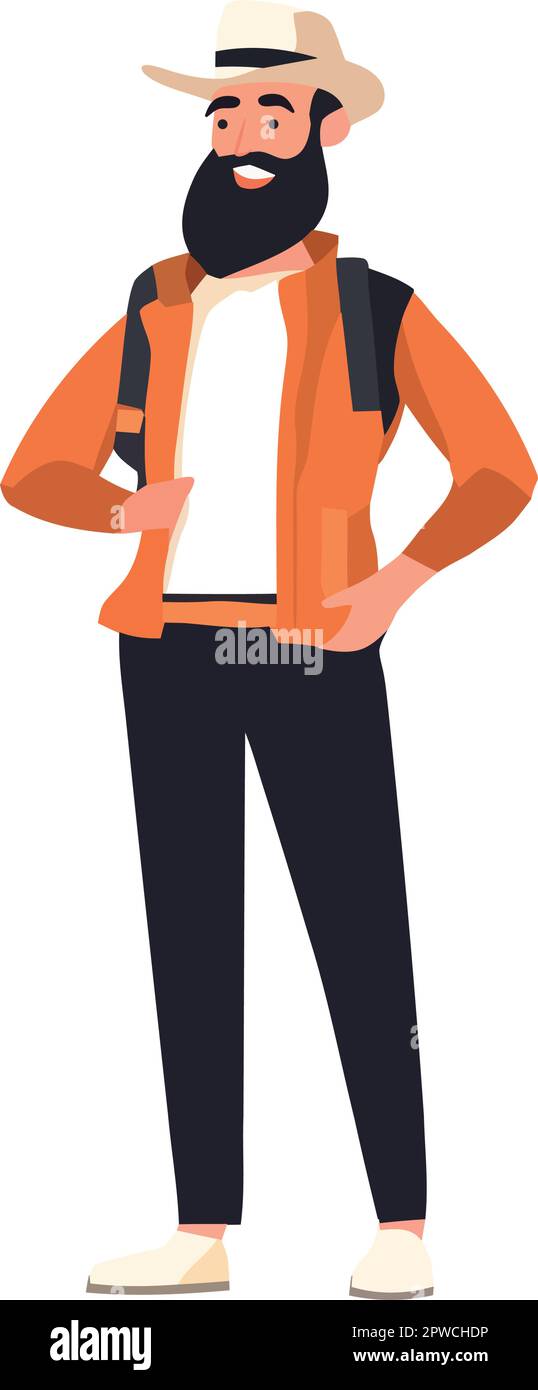 Businessman standing looking at camera Stock Vector Images - Alamy