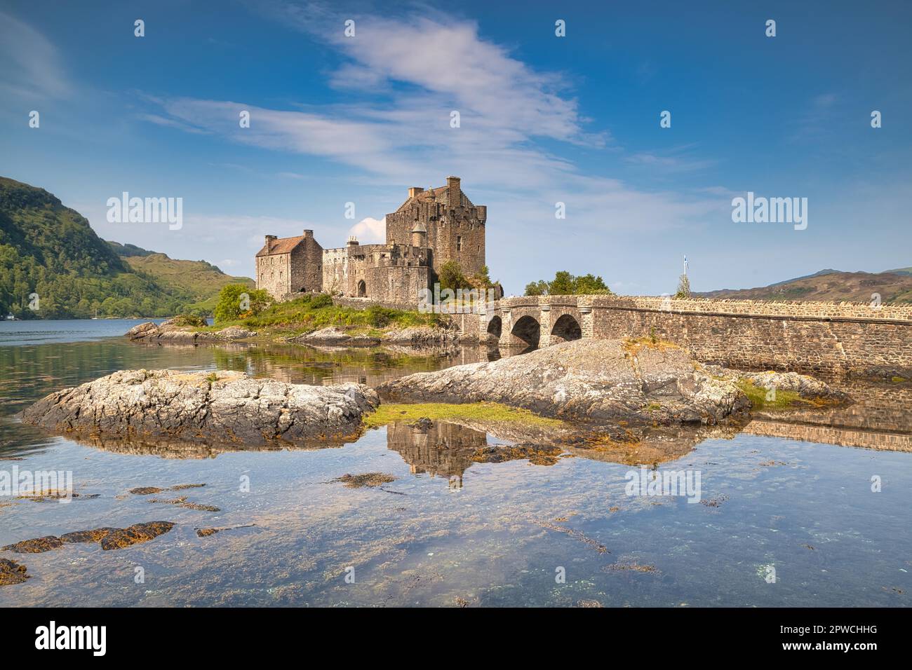 Eilean Donan Castle on Loch Duich, Ross and Cromarty, Scottish ...