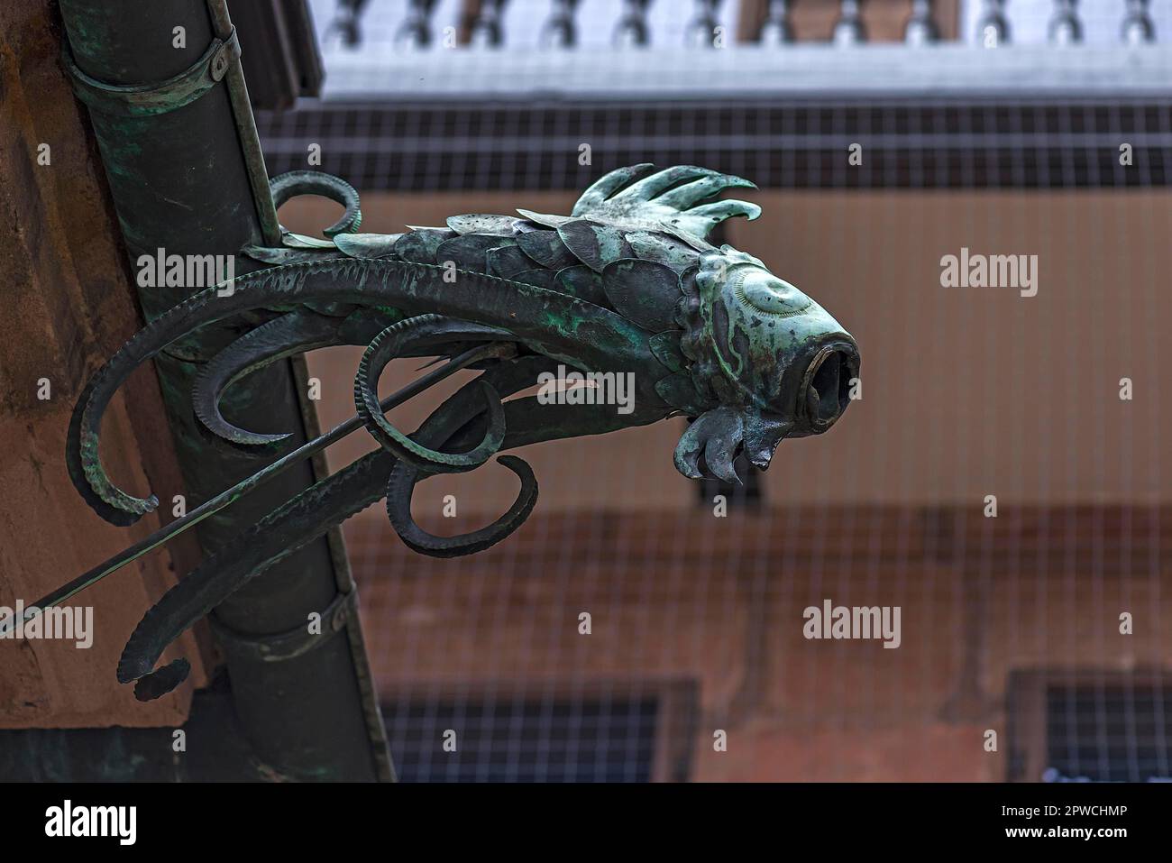 Old gargoyle in the courtyard of the Femobaus, 16th century, former ...