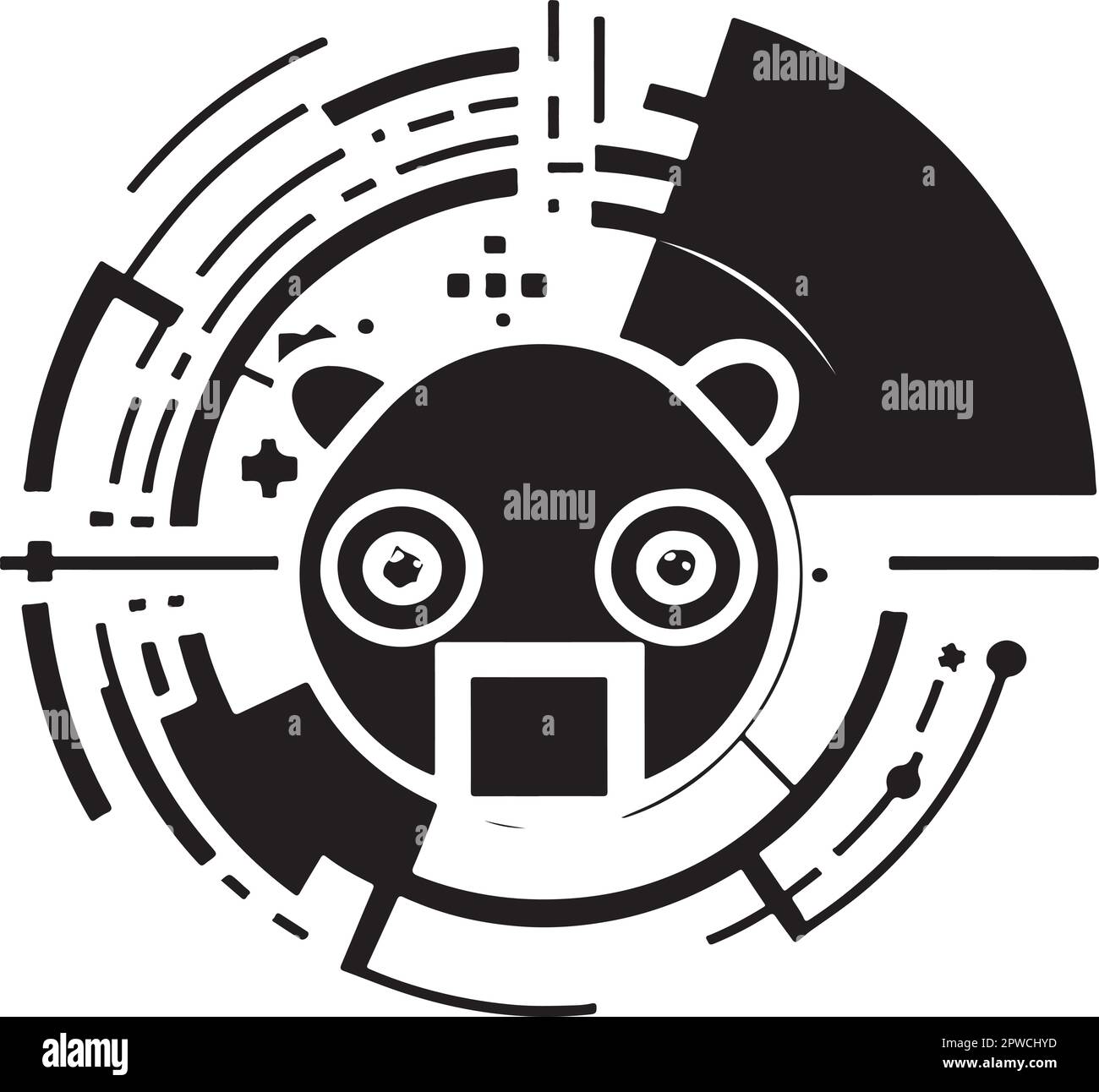 Digital panda illustration Stock Vector Images - Alamy