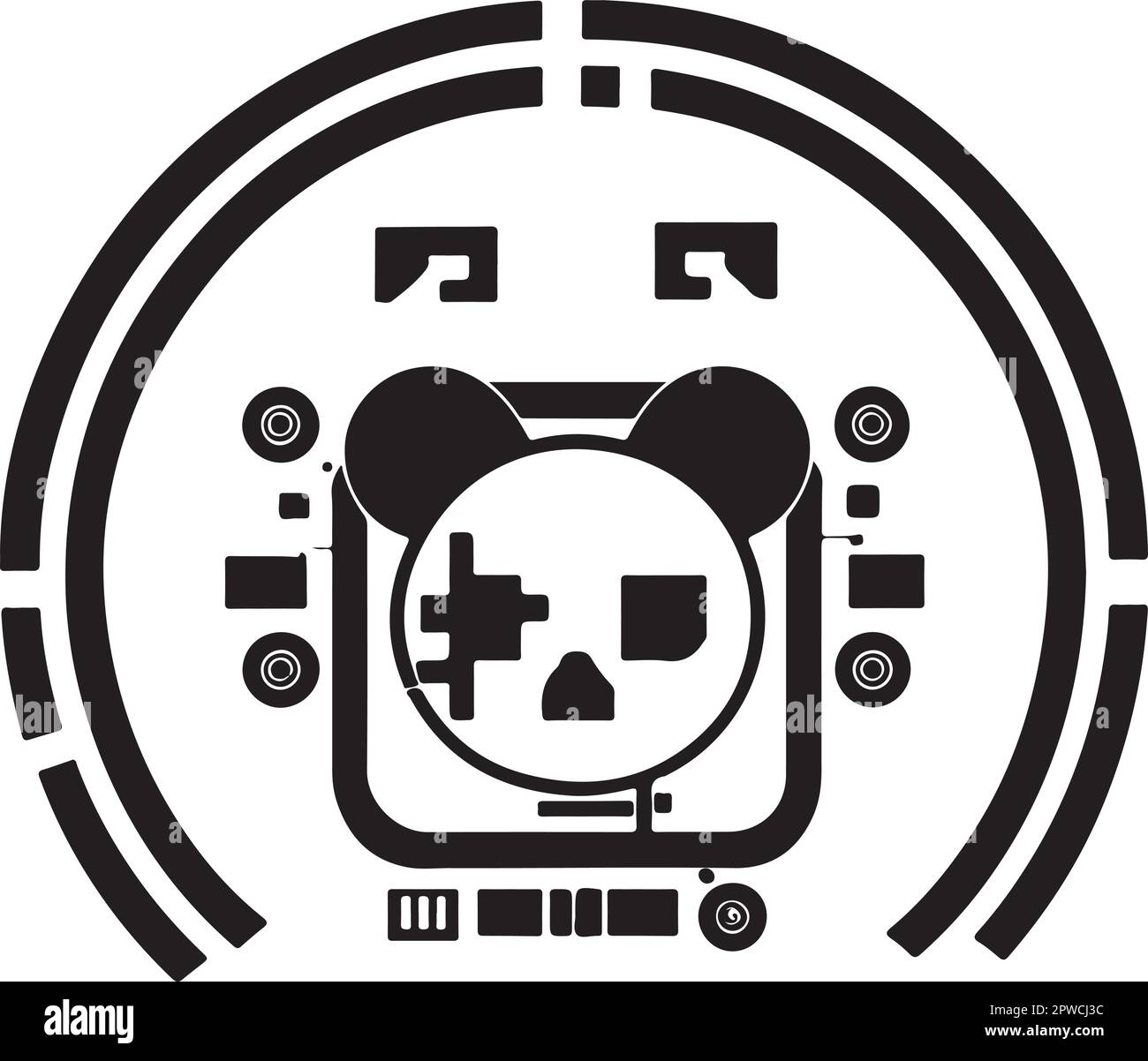 Digital panda illustration Cut Out Stock Images & Pictures - Alamy