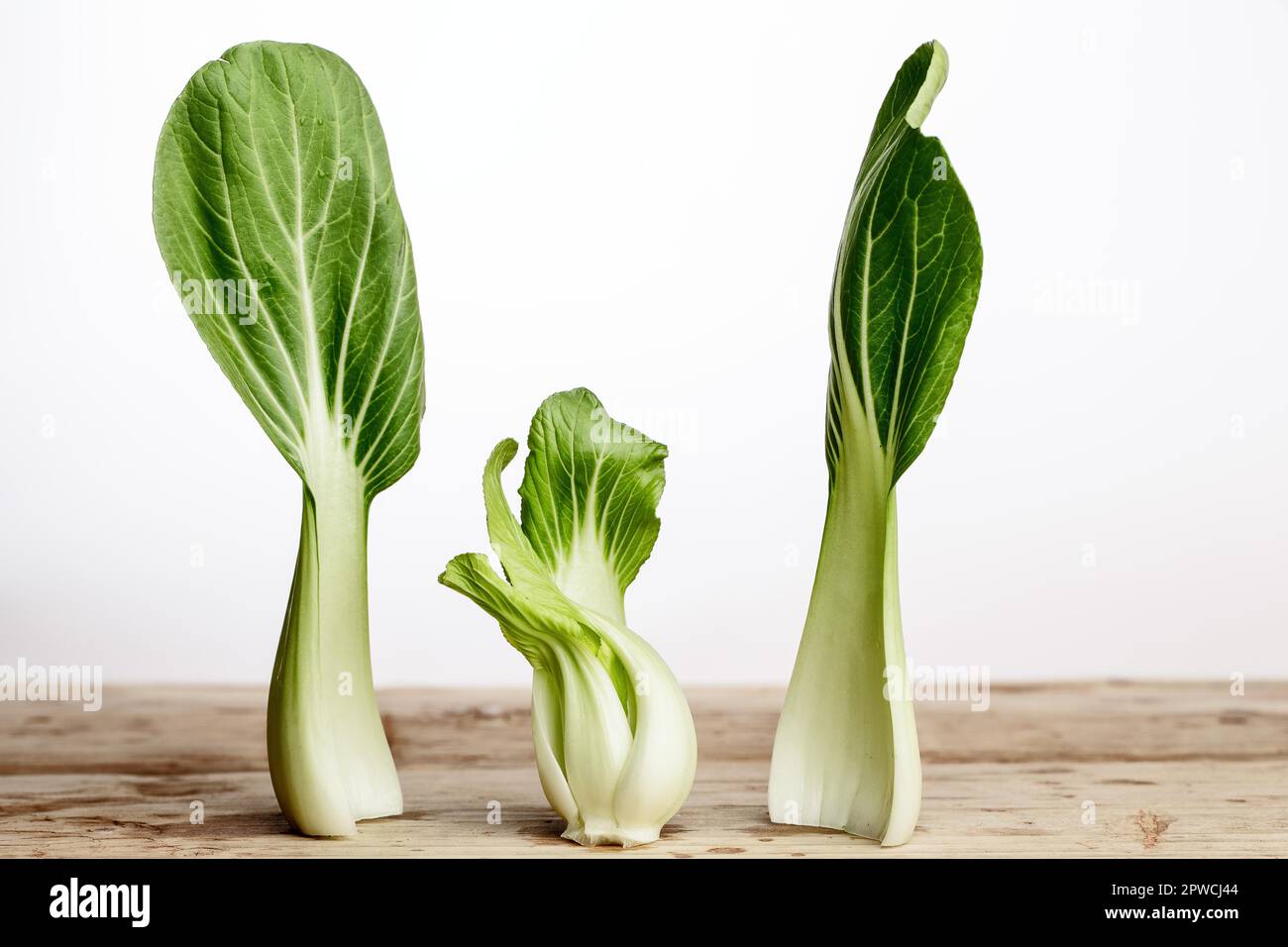Freshly washed leaves of pak choi, Chinese mustard cabbage Stock Photo ...