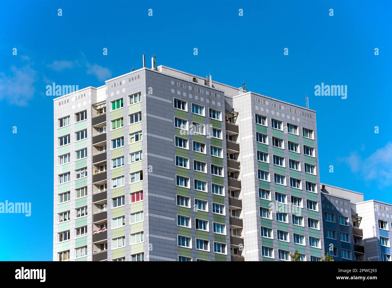 A prefabricated building from GDR times in Berlin Stock Photo - Alamy