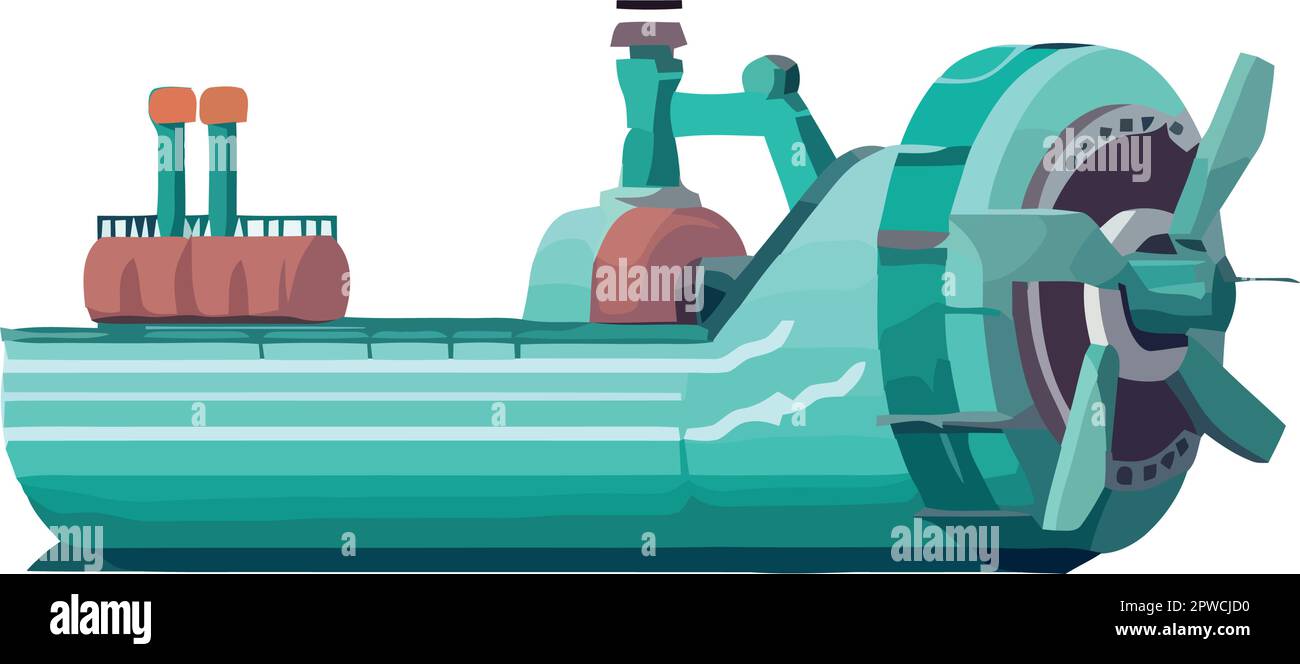 Heavy machinery working on industrial ship propeller Stock Vector Image ...