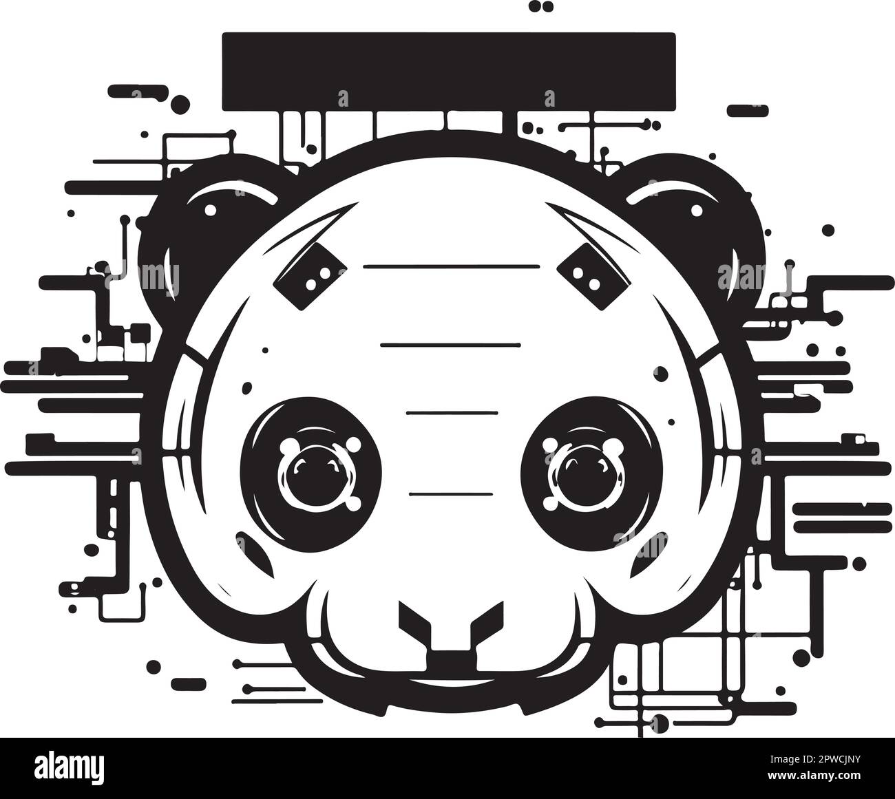 Digital panda illustration Cut Out Stock Images & Pictures - Alamy