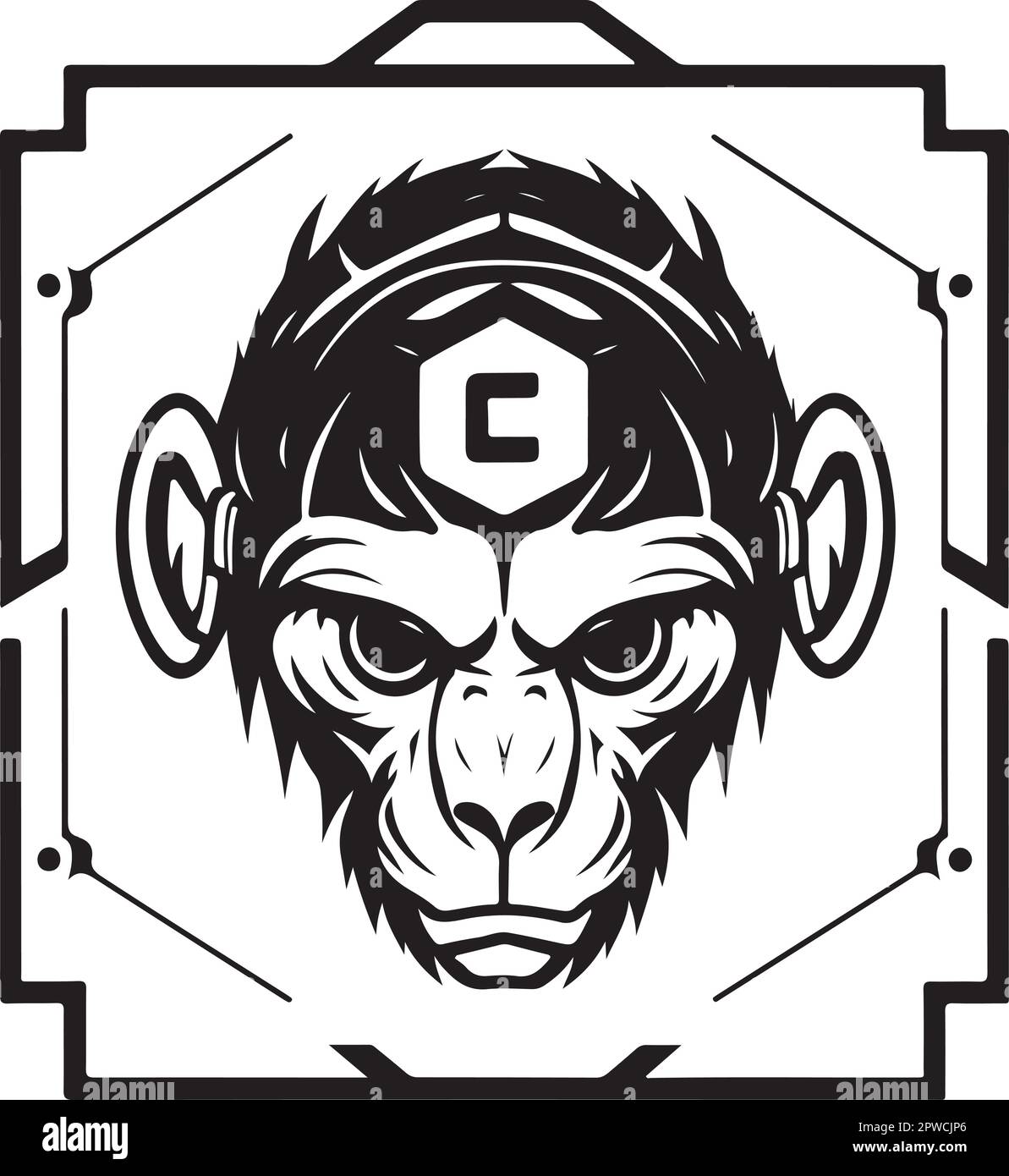 Ape technology logo Stock Vector Images - Alamy