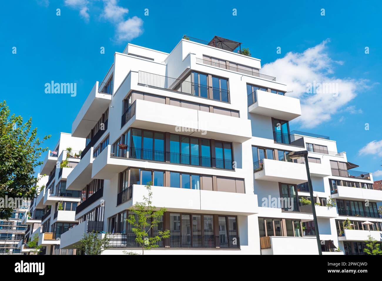 New white urban villas seen in Berlin, Germany Stock Photo - Alamy