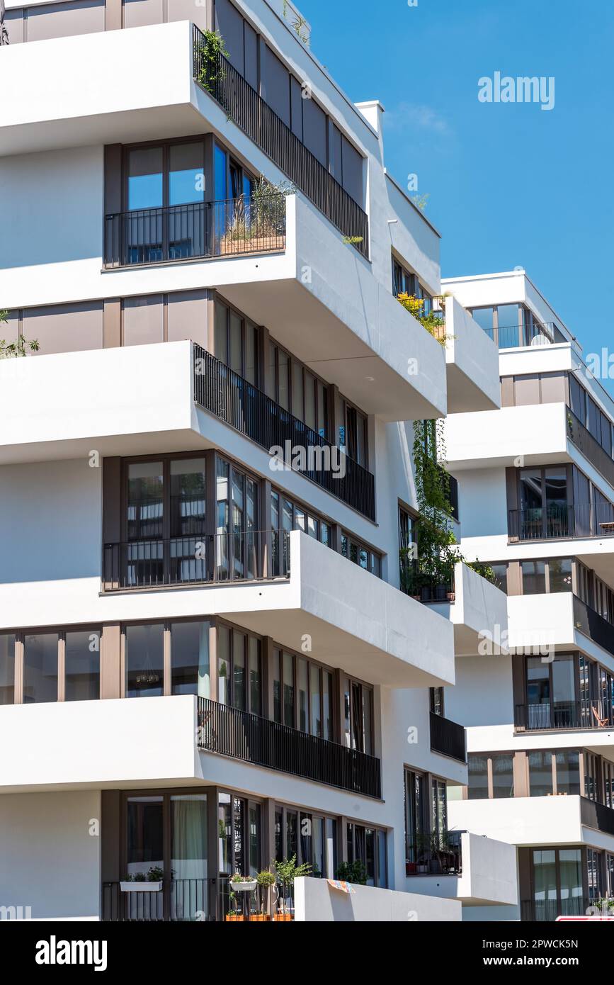 Modern white city villas in Berlin, Germany Stock Photo - Alamy