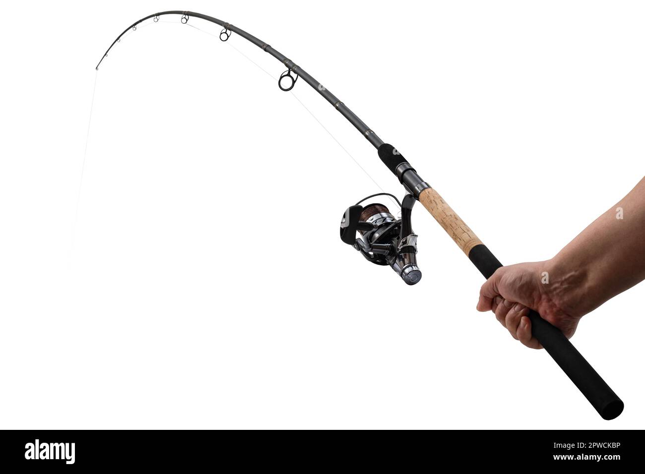 feeder rod for fishing isolated on white background Stock Photo - Alamy
