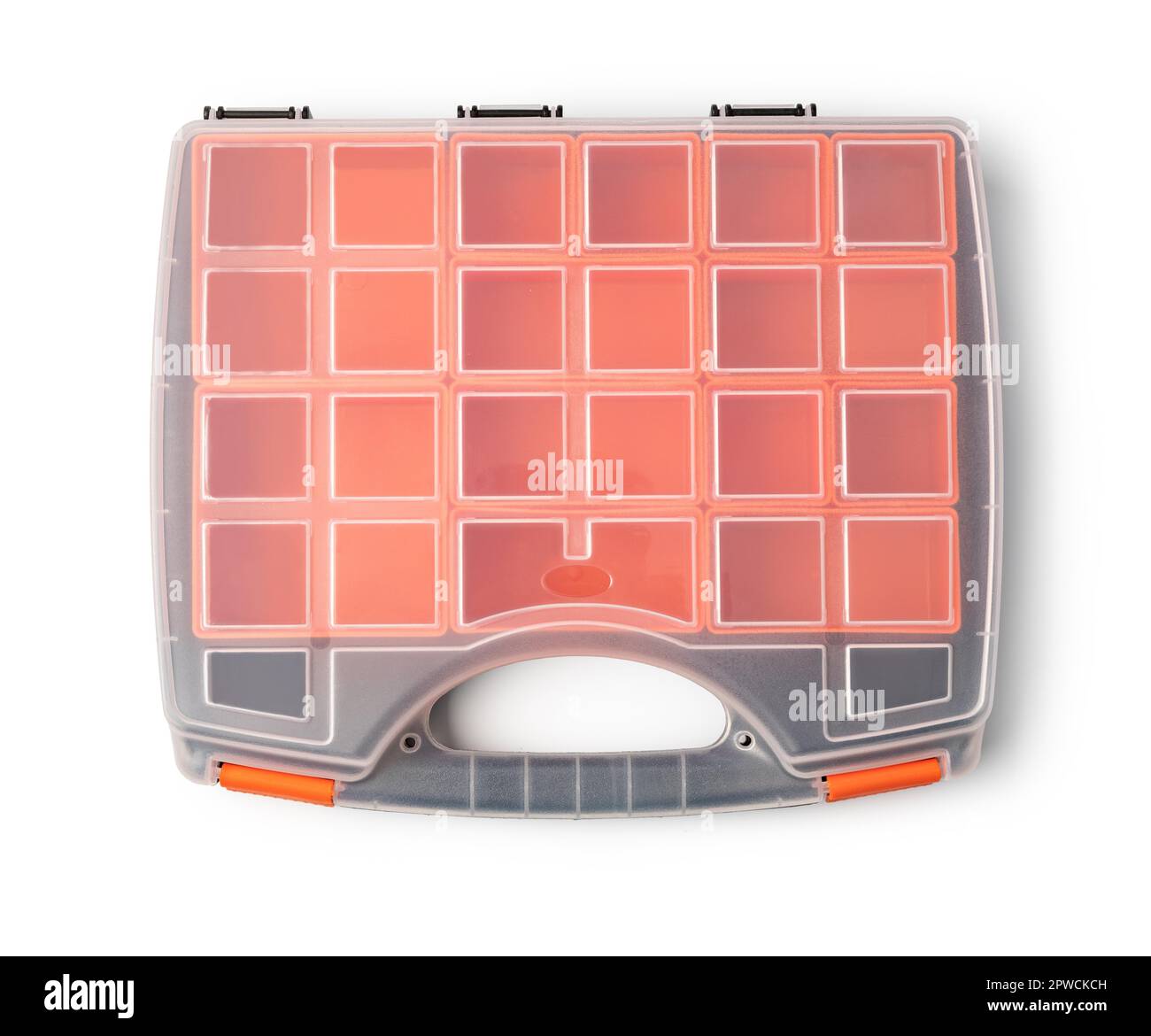 Plastic box for a variety of small items isolated on white background ...