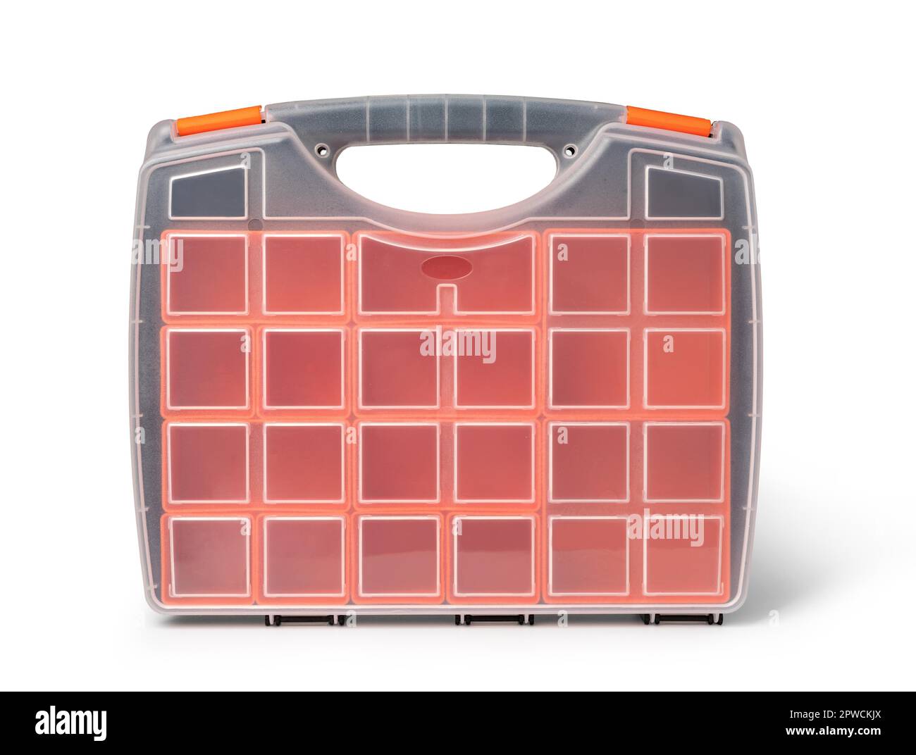 Plastic box for a variety of small items isolated on white background ...