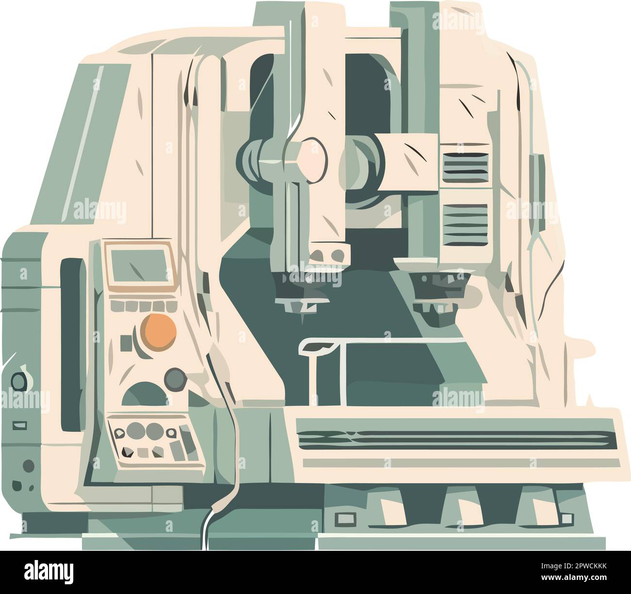 Modern machinery in a steel manufacturing factory Stock Vector Image ...