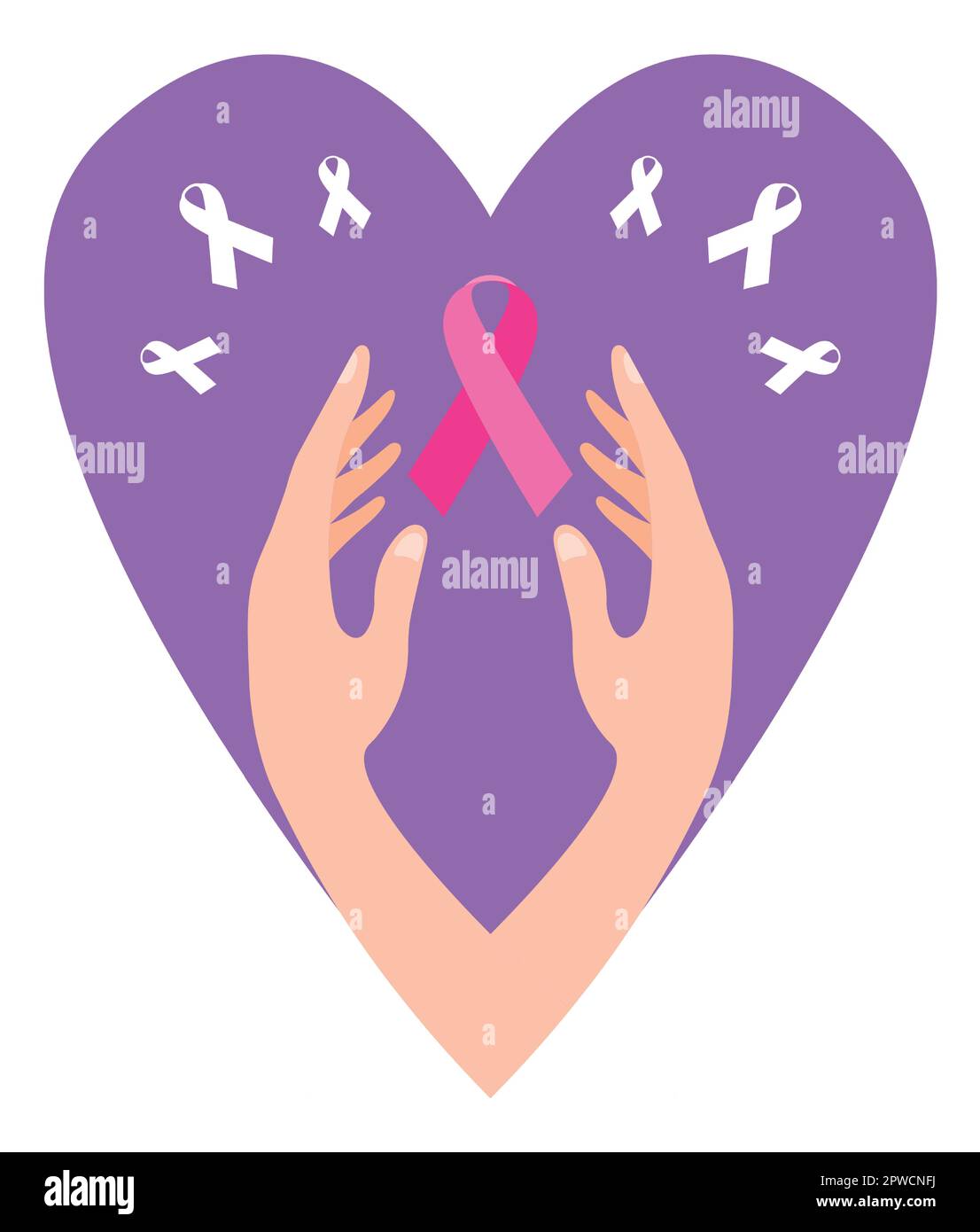 Hands protecting cancer symbol Stock Vector Image & Art - Alamy