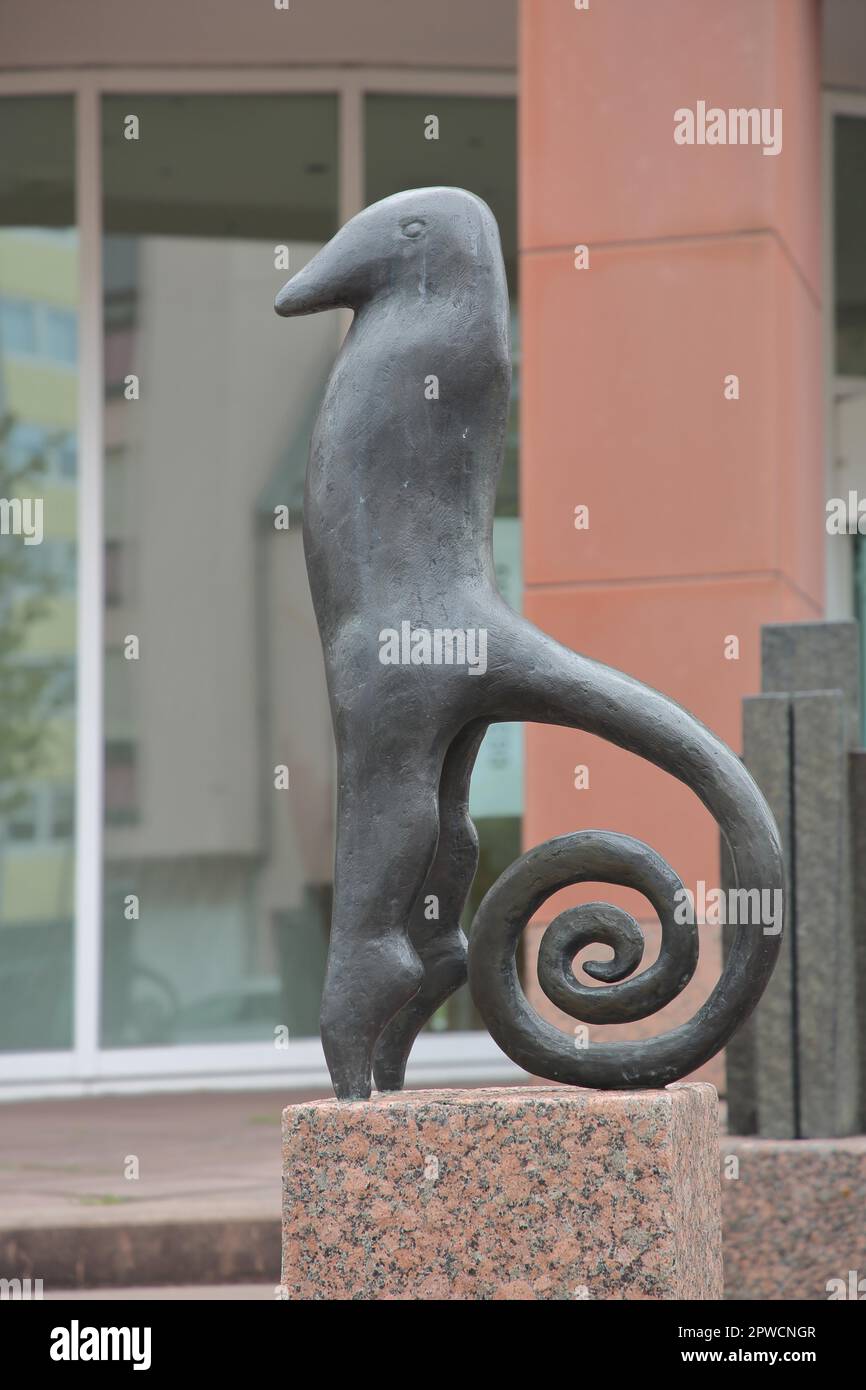 Sculpture Tail Roller by Liesel Metten 1988, animal figure, tail ...