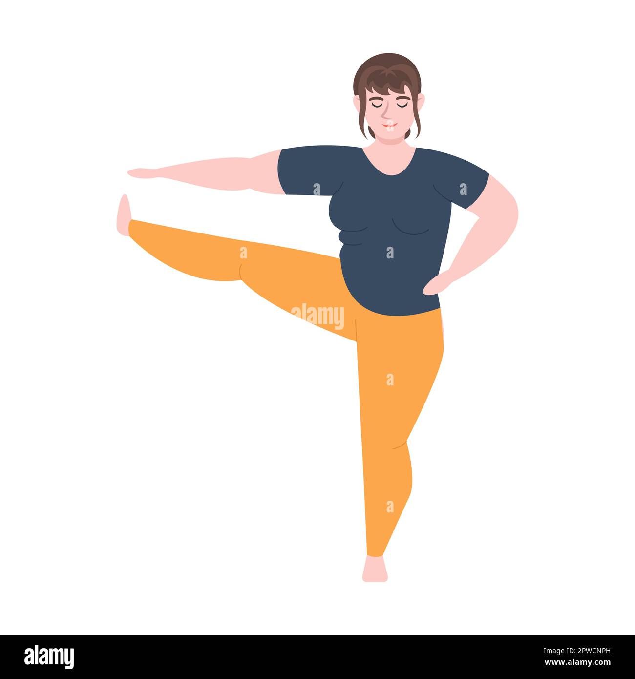 Athletic female doing physical training Stock Vector Images - Alamy