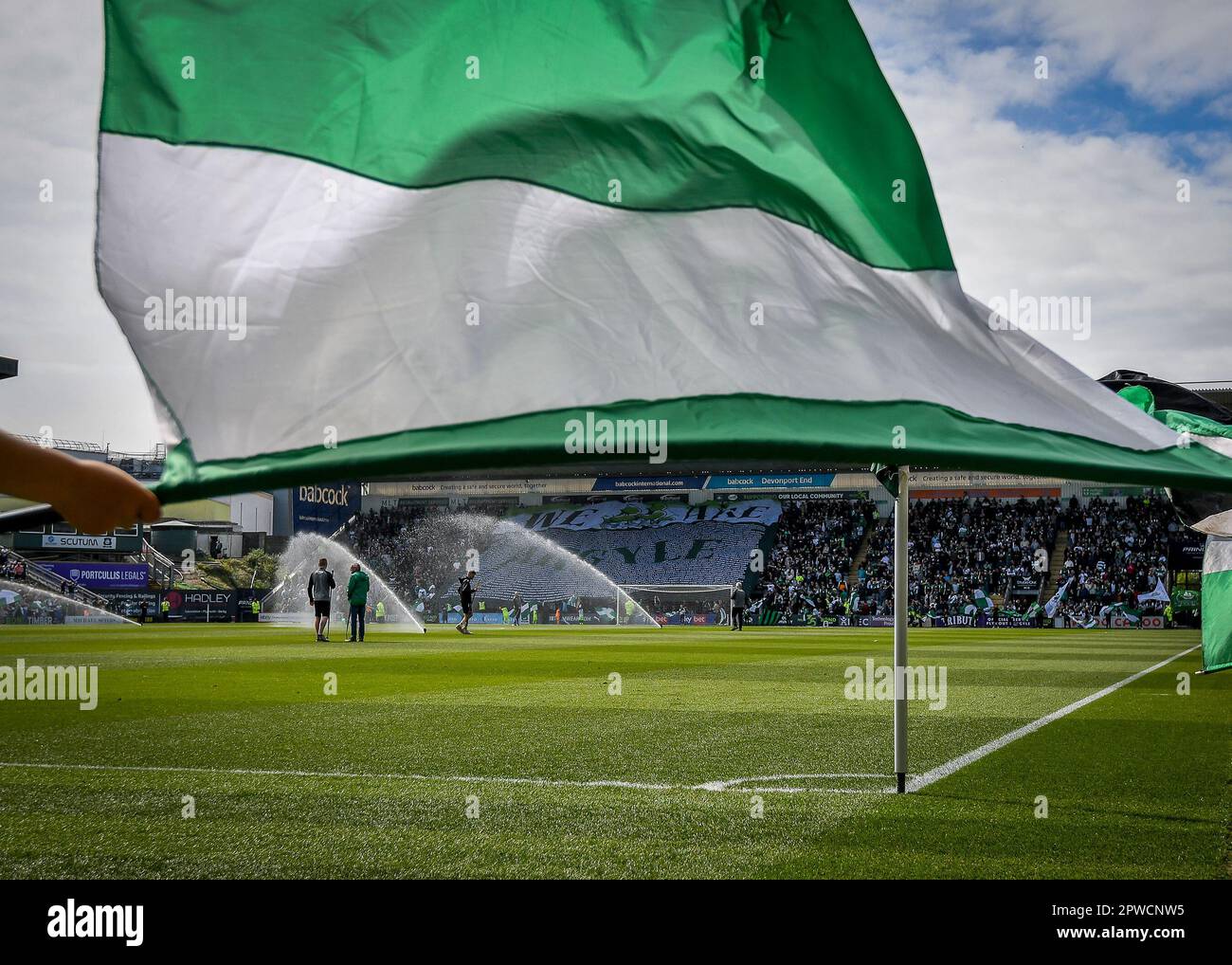 We are Argyle flag during the Sky Bet League 1 match Plymouth Argyle vs ...