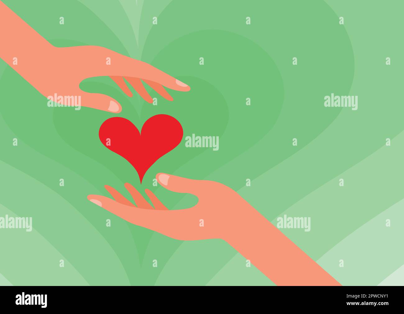 Hands with a heart Stock Vector Images - Alamy