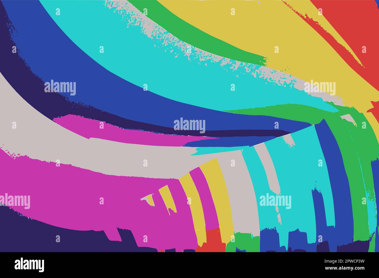 An abstract rainbow background vector illustration Stock Vector Image ...