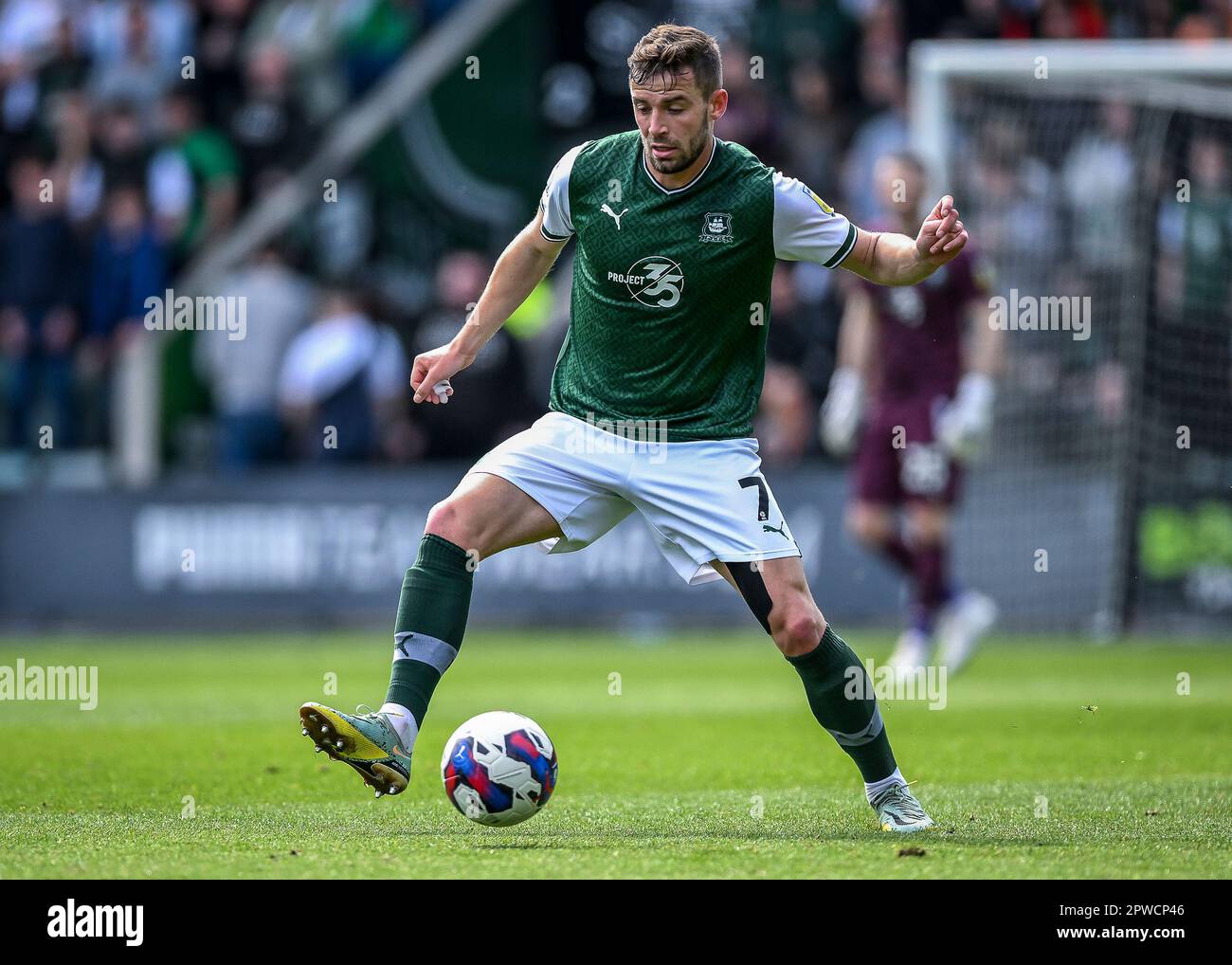 Matt Butcher#7 of Plymouth Argyle in action during the Sky Bet League 1 ...