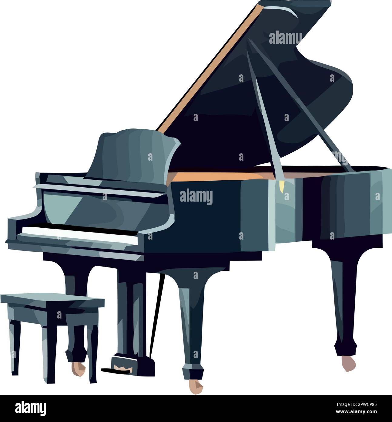 Antique grand piano Stock Vector Images - Alamy