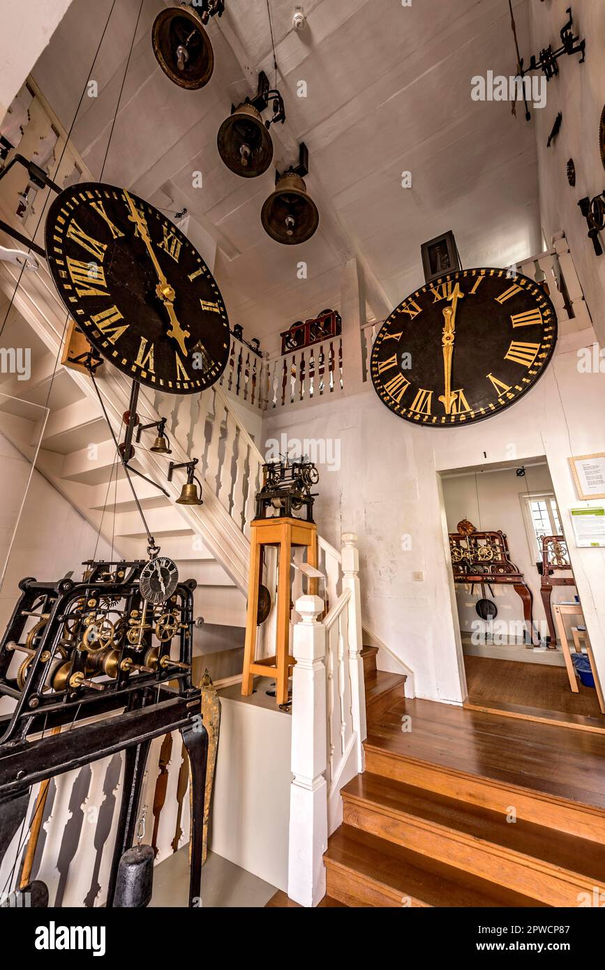 Exhibition of historical gymnastics clocks, clocks, dials, house from ...