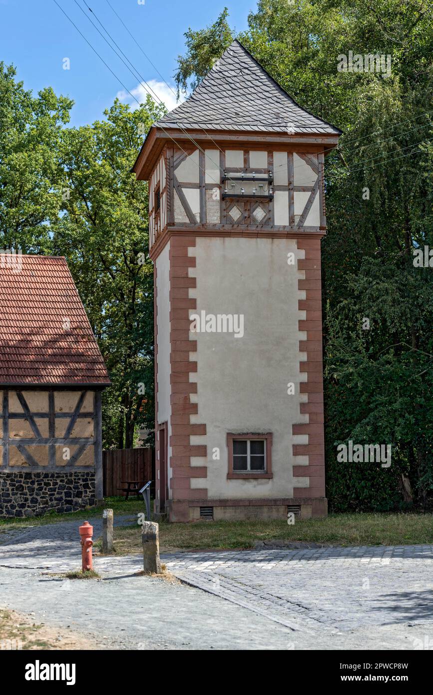 Old transformer house, transformer tower, Hessenpark Open-Air Museum ...
