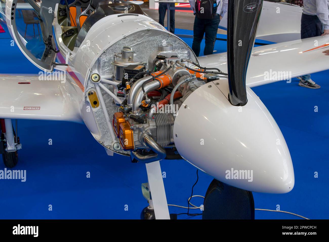 Aircraft engine with propeller and without canopy, Friedrichshafen ...