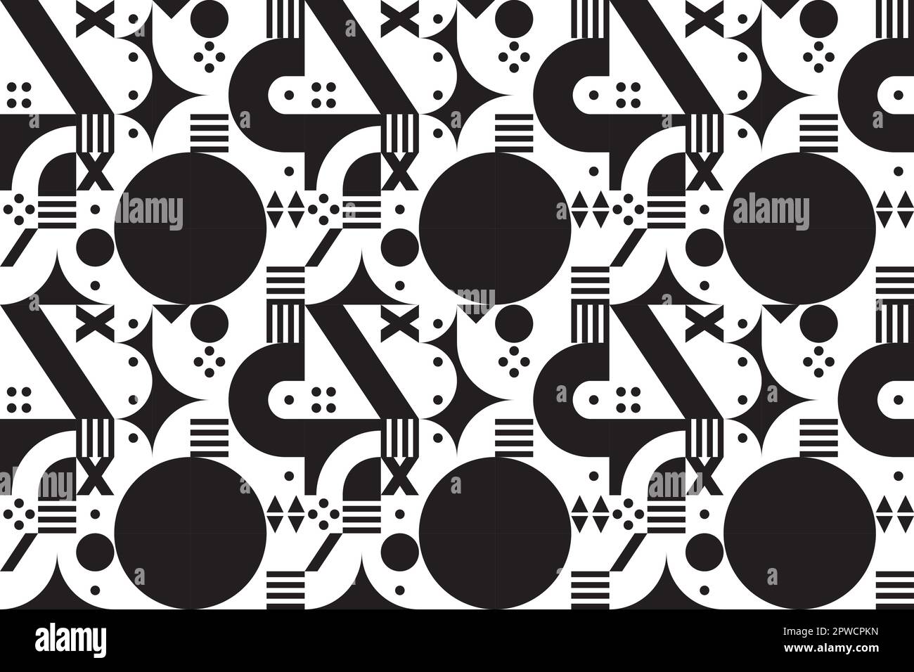 Abstract pattern design graphics made with simple shapes and forms ...