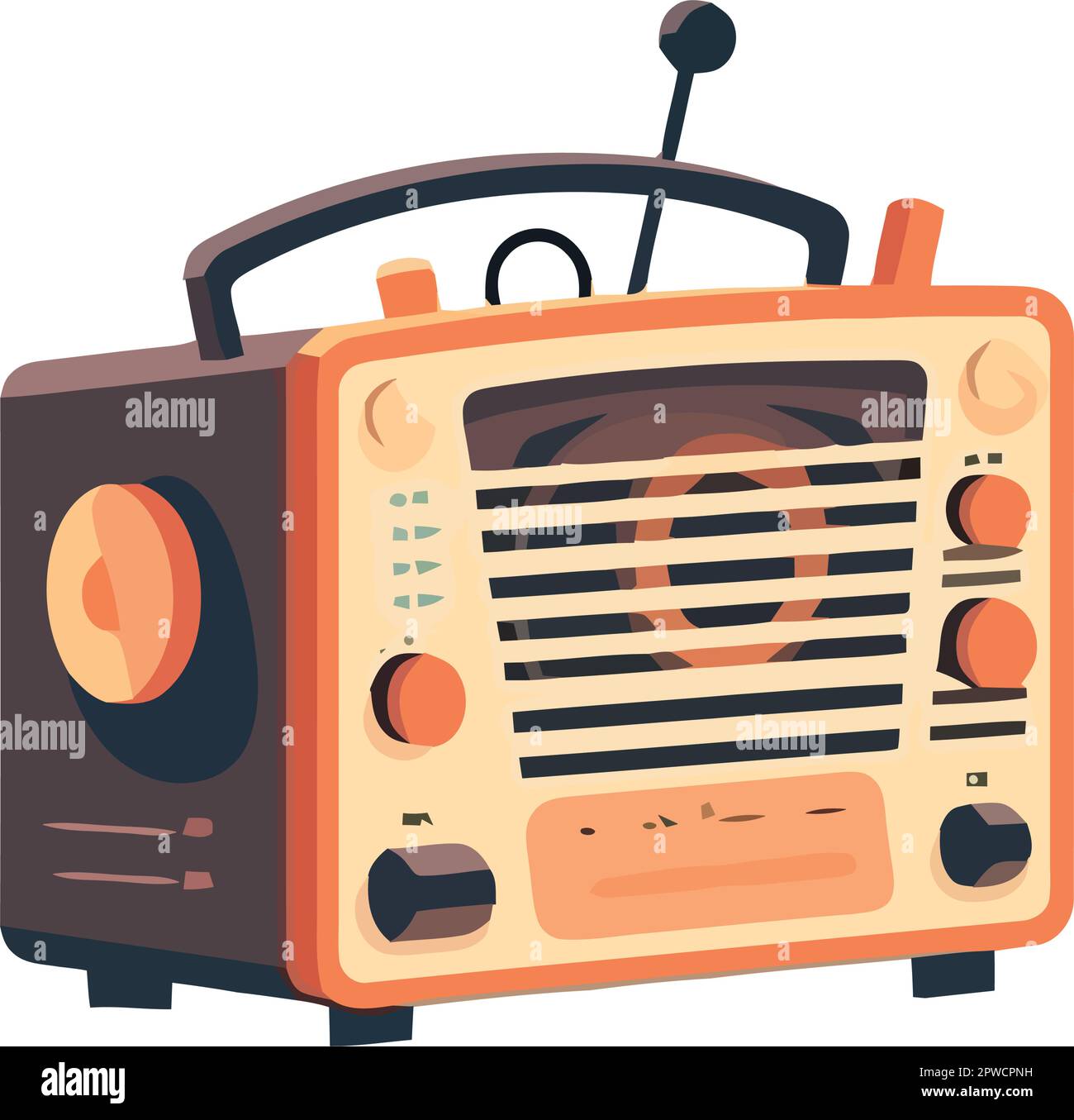 Old fashioned boom box broadcasting Stock Vector Image & Art - Alamy