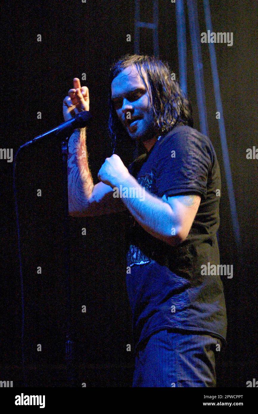 Bert McCracken of The Used. Rockstar Taste of Chaos 2007 at Sydney ...
