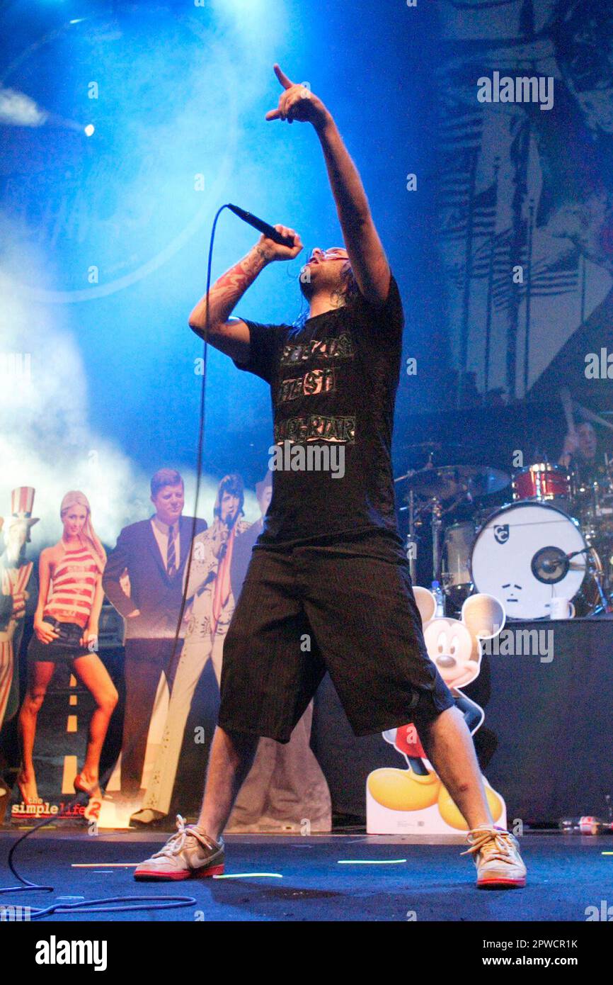 Bert McCracken of The Used. Rockstar Taste of Chaos 2007 at Sydney ...