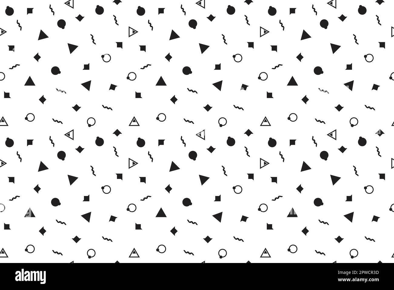 Seamless abstract hand drawn triangle pattern with irregular black ...