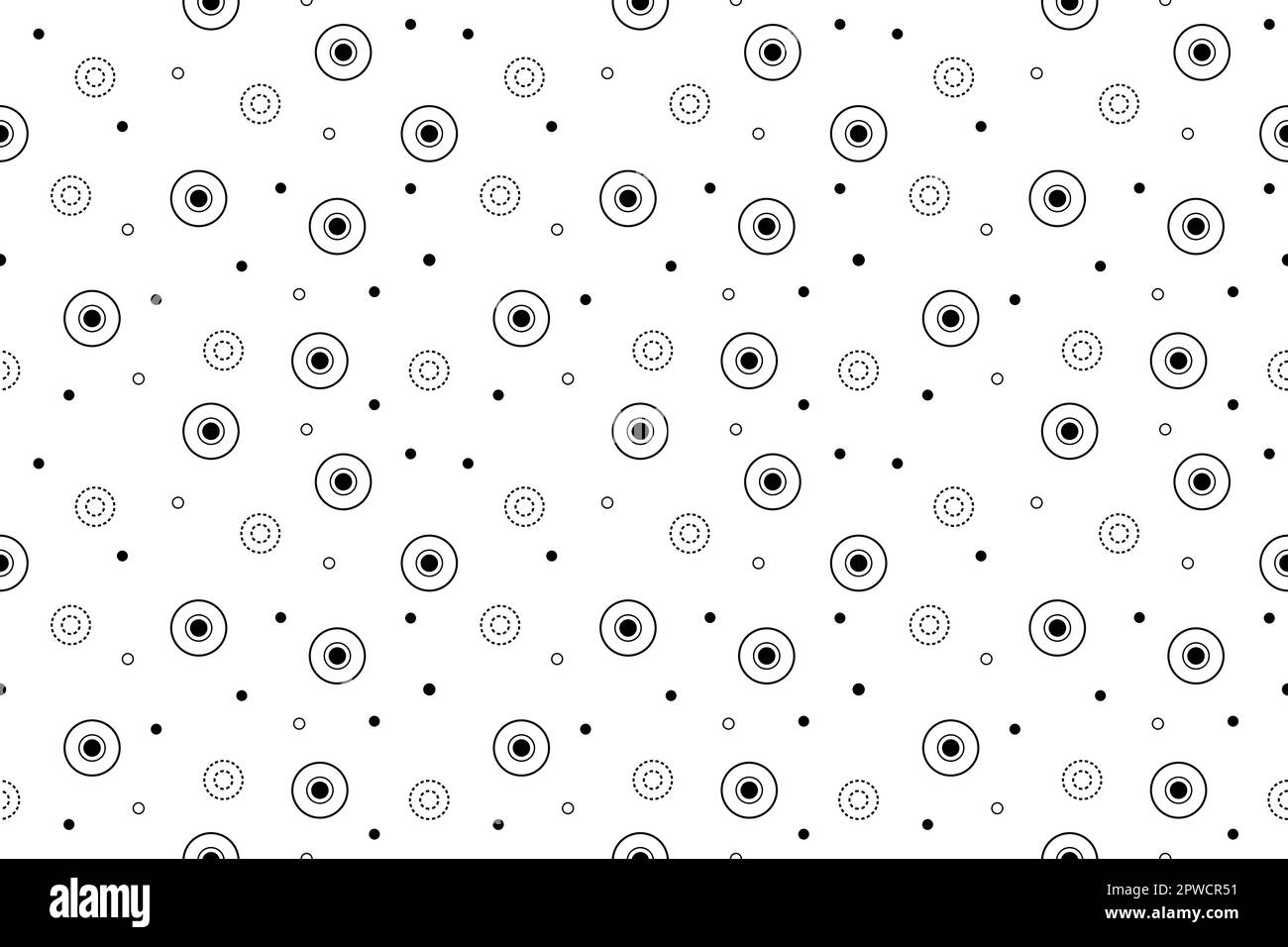 monochrome different size circles pattern. round shape halftone vector ...