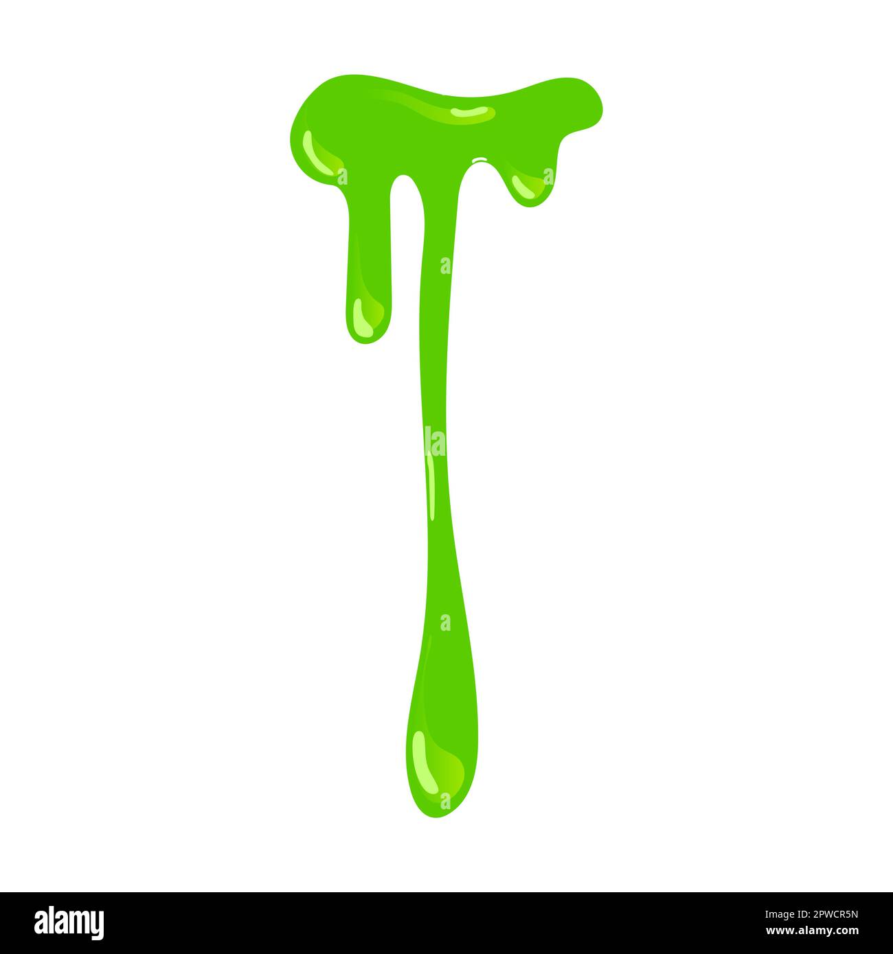Green Snot Slime Splash And Blob Vector Illustration Of Sticky Mucus Splat Or Dripping Goo