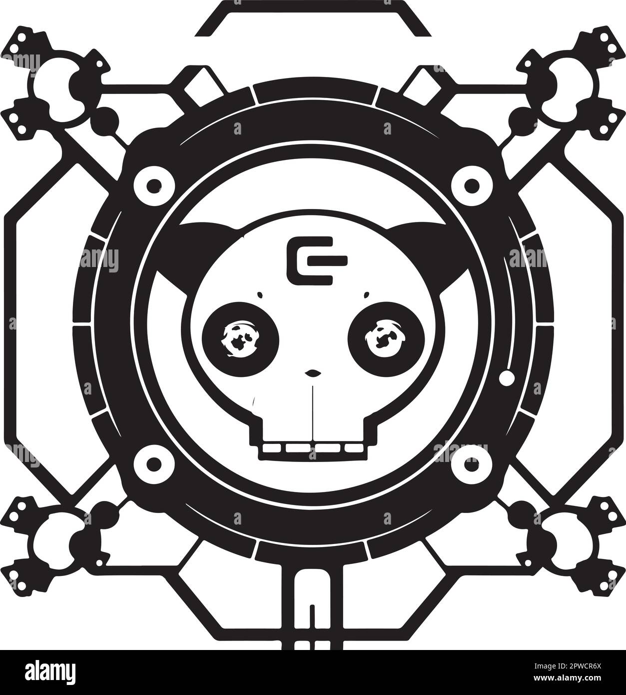 Panda logo vector vectors Black and White Stock Photos & Images - Alamy