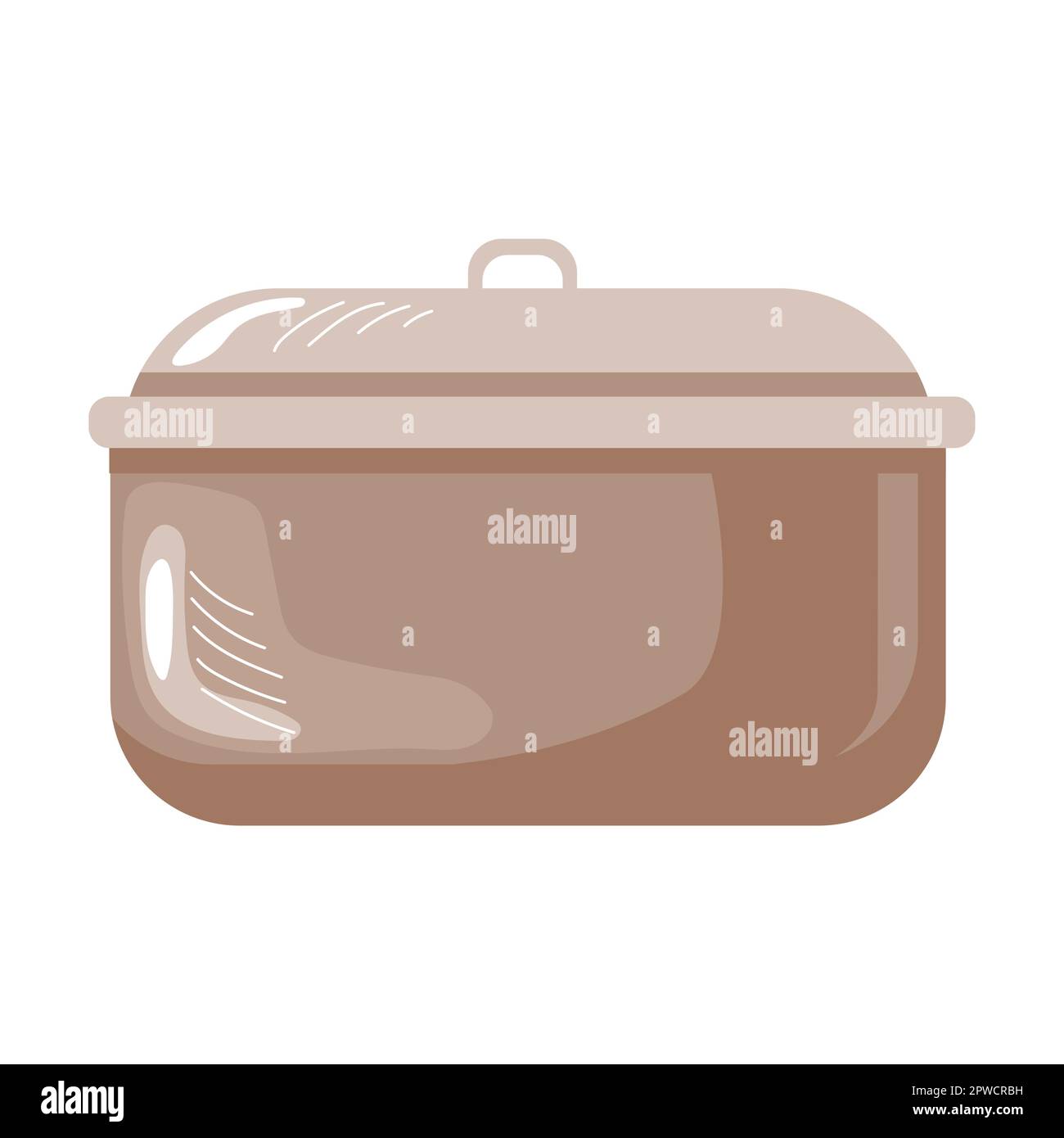 Kitchen saucepan with lid, utensil and tool. Vector illustration of ...