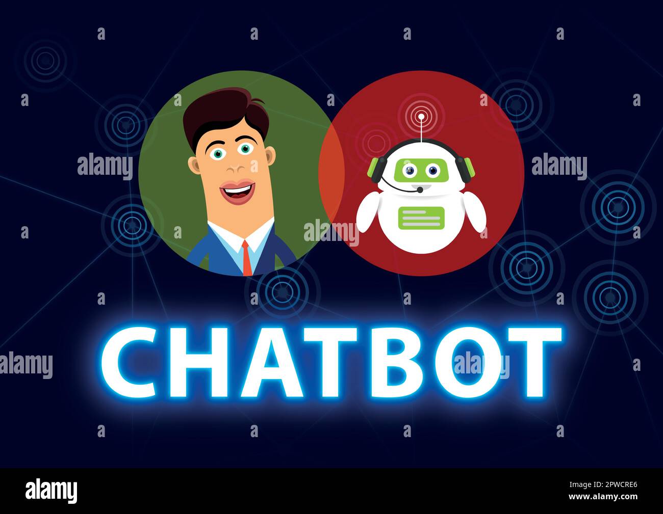 Executive man consulting a chatbot Stock Vector Image & Art - Alamy