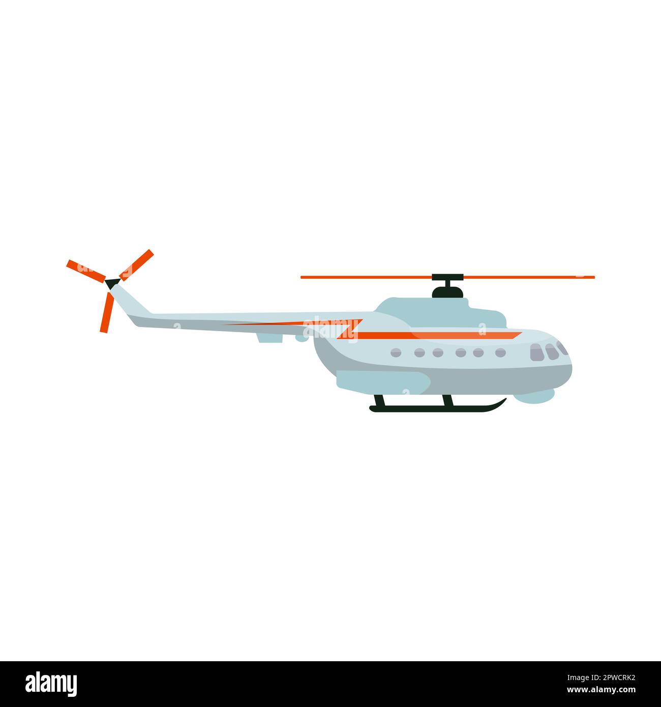 Civil medical helicopter cartoon illustration Stock Vector Image & Art ...