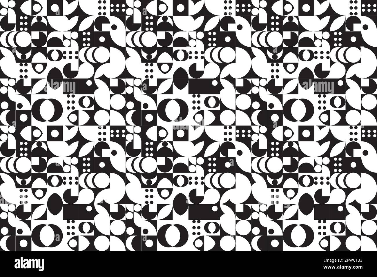 Abstract pattern design graphics made with simple shapes and forms ...